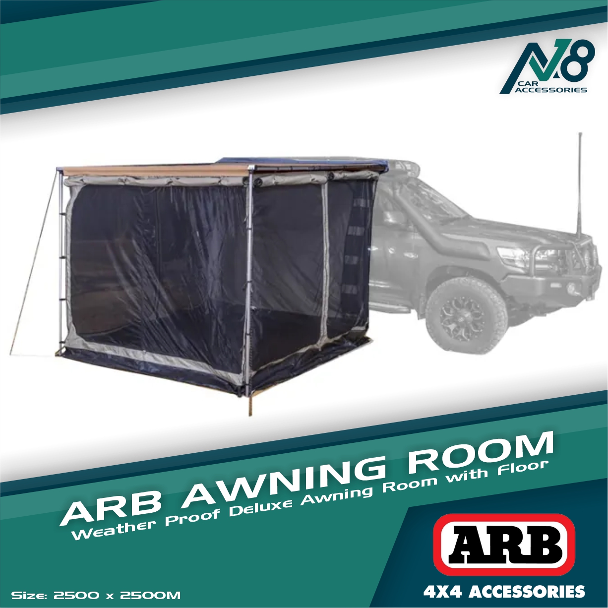 ARB Deluxe Awning Room with Floor 2500x2500m Genuine | Lazada PH