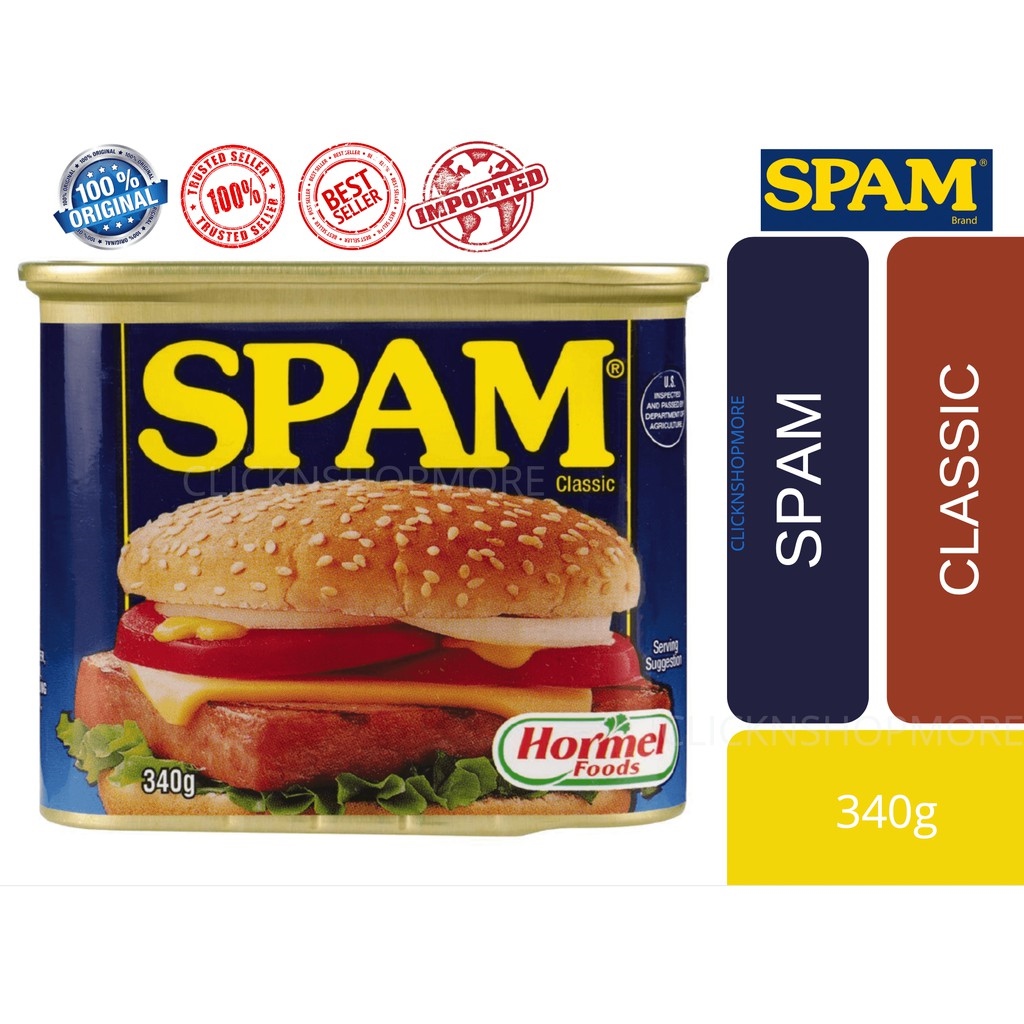 SPAM® Luncheon Meat 340g with real Hormel CLASSIC, LITE, LESS SODIUM, HOT AND SPICY, BACON ...