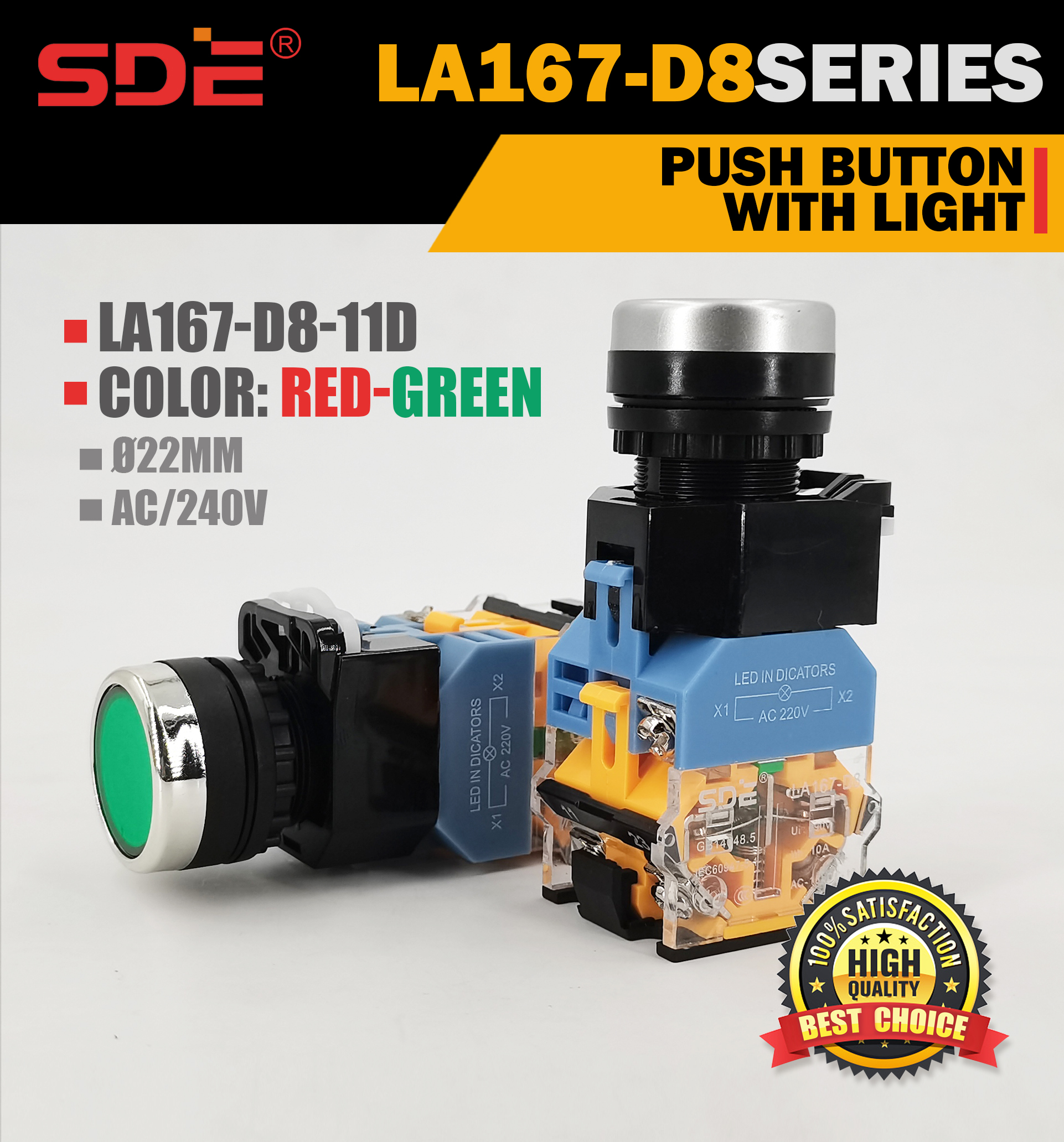 SDE PUSH BUTTON with LIGHT (D8-11D) | Lazada PH