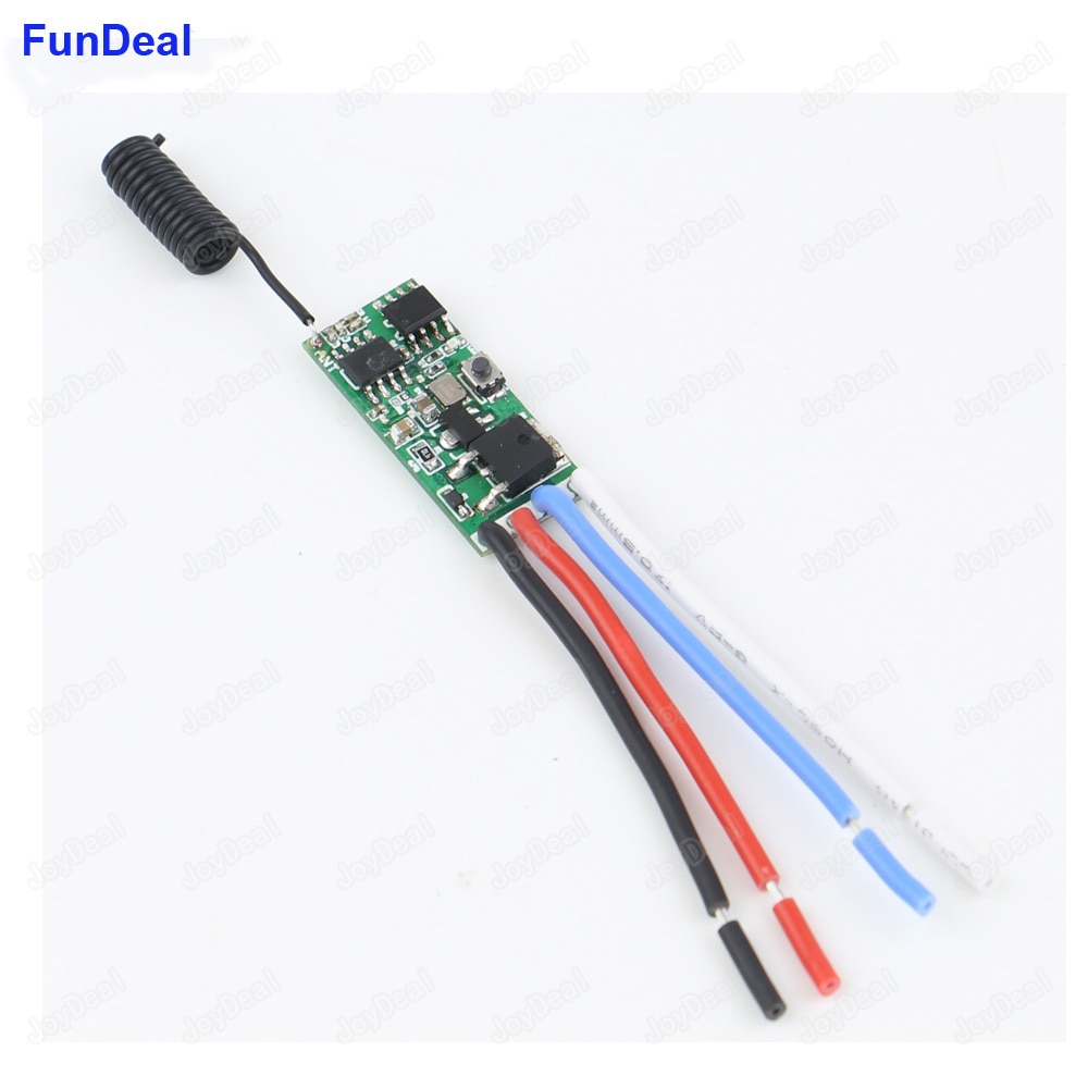 FunDeal 433 MHz Mini Wireless Remote Control Switch RF Push Button ...