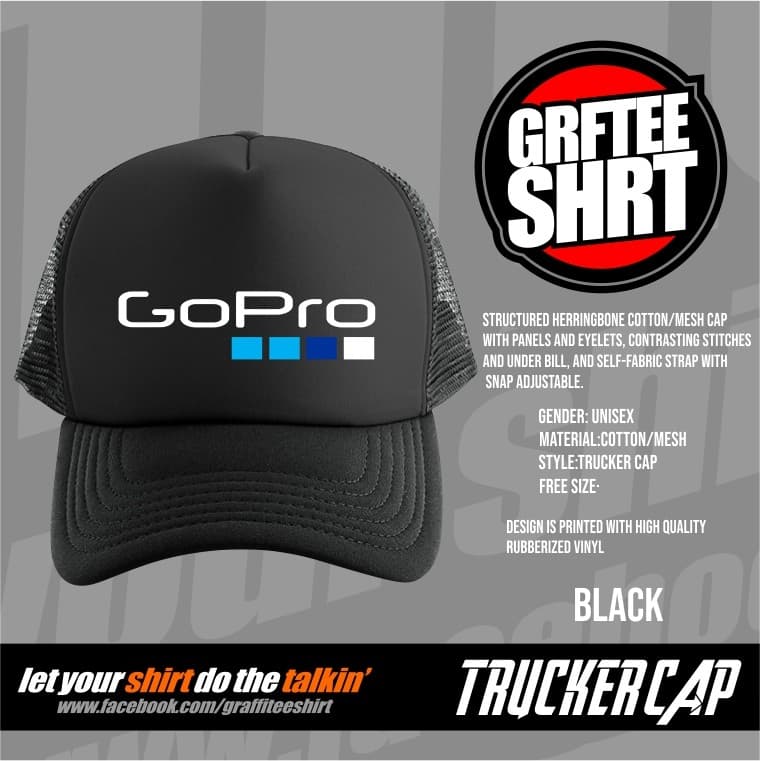 GoPro - Trucker Cap / Net Cap / Fashion Cap by GRAFFITEESHIRT | Lazada PH