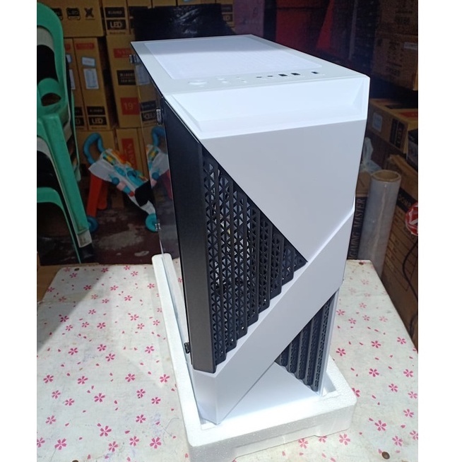 good InPlay Meteor 06 White/Pink Mid Tower Gaming Case PC CASE Desktop ...