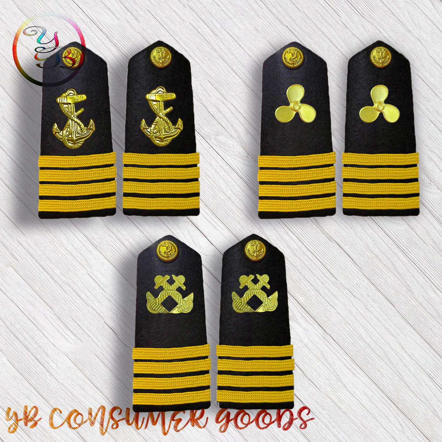 Maritime shoulder board with yellow bar marine seaman student uniform ...