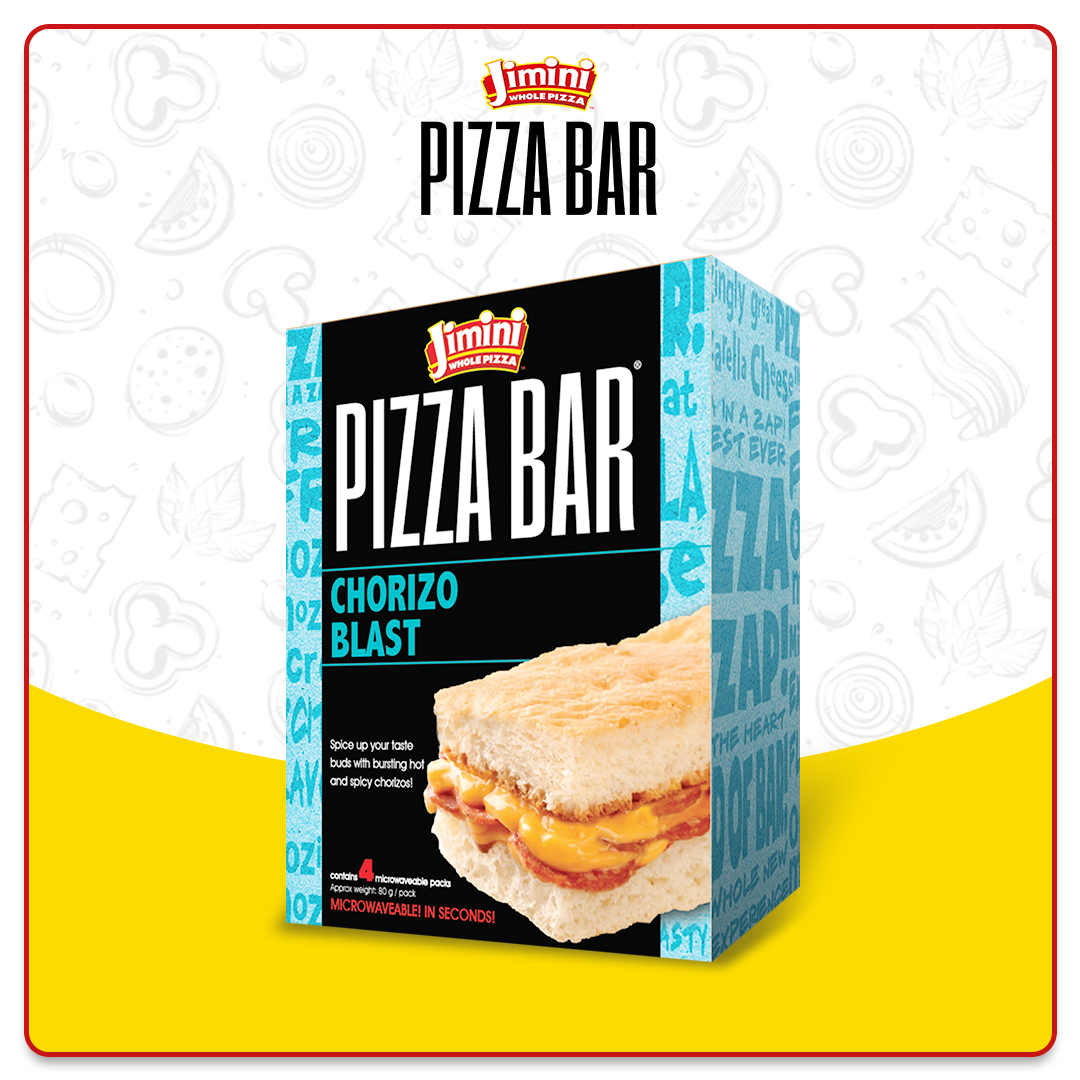 Jimini Pizza Bar Smkt Pack 4’s – Chorizo Blast – Frozen Food / Ready to ...