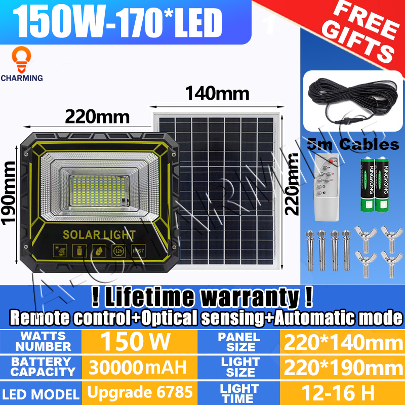 1000W 】 solar flood light 12th generation heavy duty 800W solar lights ...