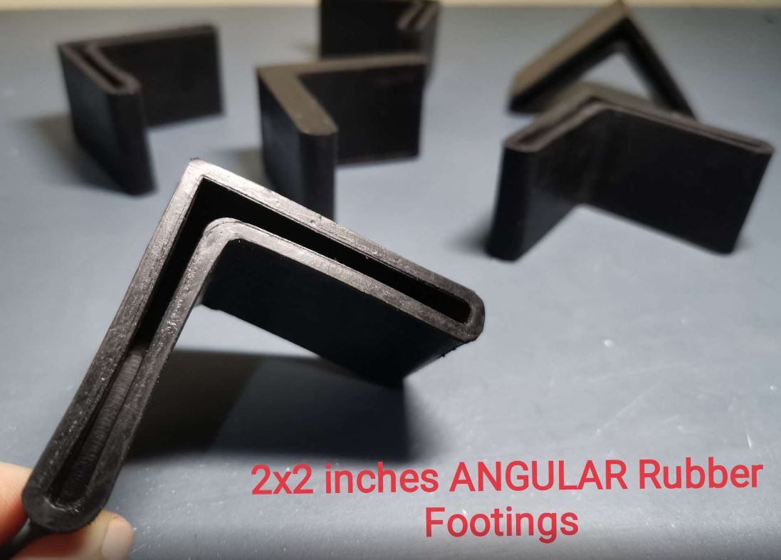 2x2 inches (50mm) ANGULAR Rubber Footings | Lazada PH