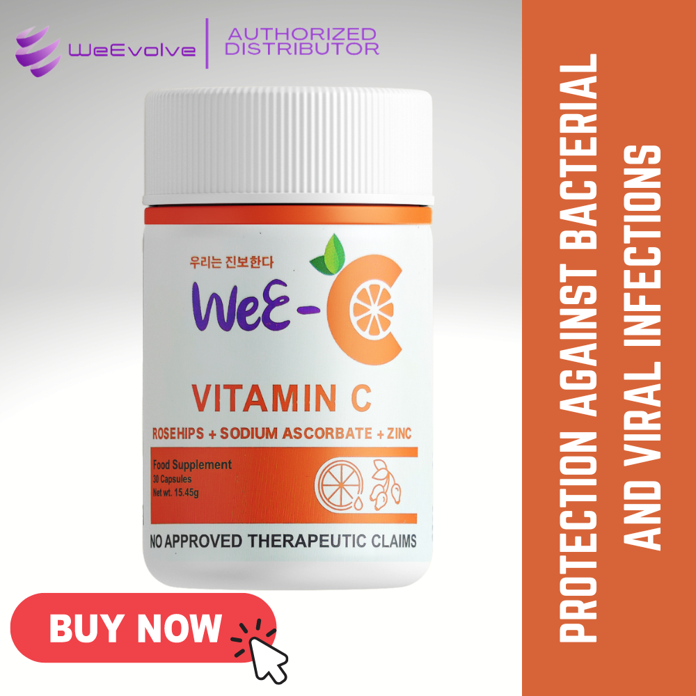 WeE-C Vitamin C Capsule (Sodium Ascorbate+ Rosehip+ Zinc) 30 Orange ...