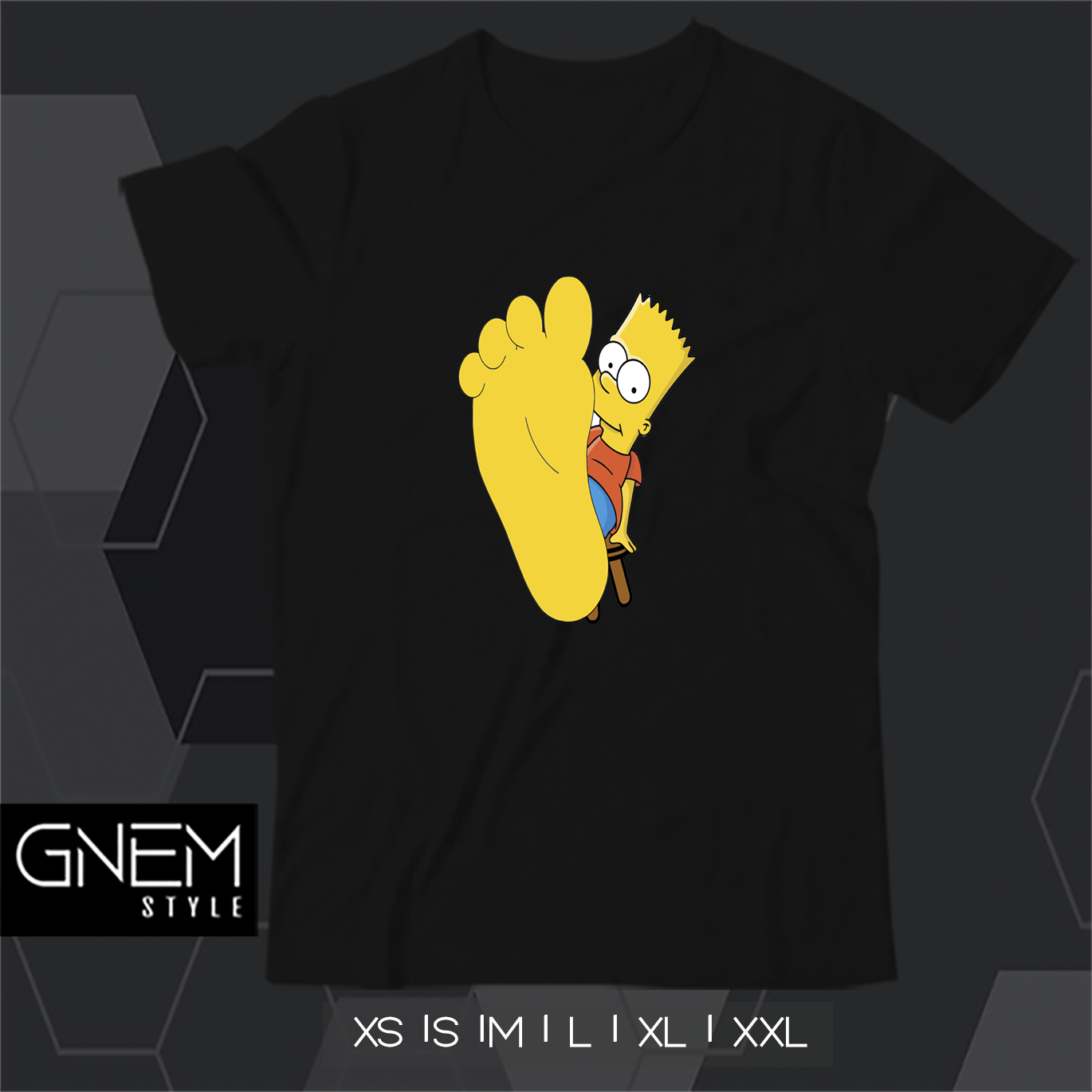 THE SIMPSON BART SIMPSON BIG FEET CARTOON COLLECTION SHIRT (GS343 ...