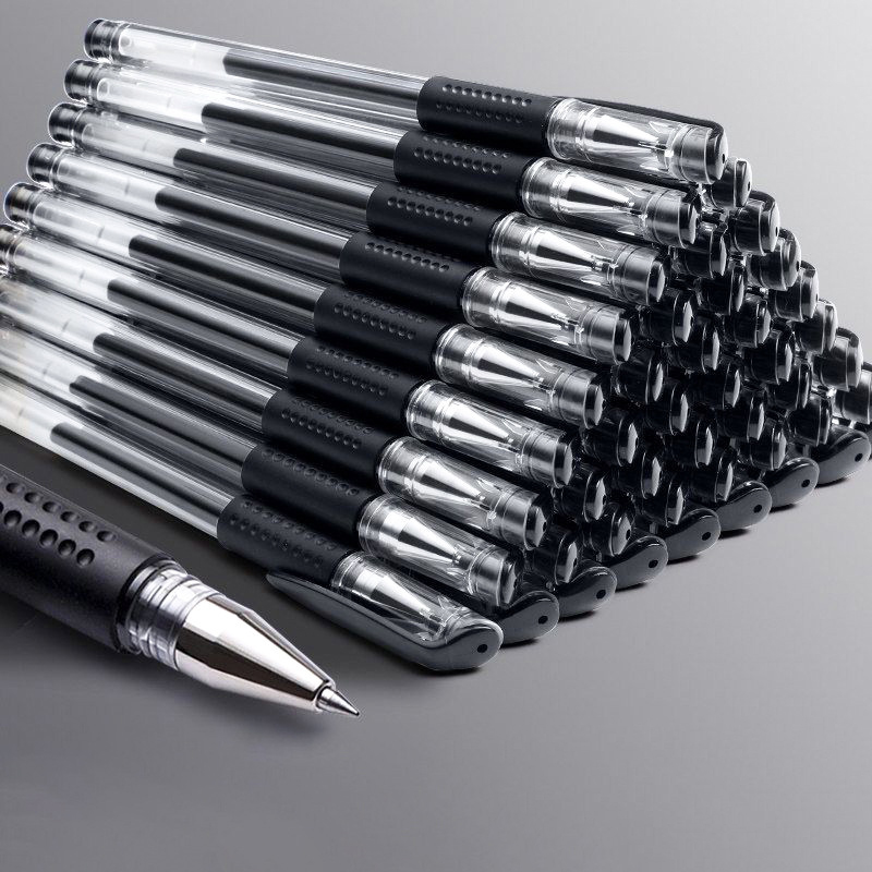 10pcs pack Gel Pen Black 0.5mm Ball Pen Replaceable Refill Ballpoint ...