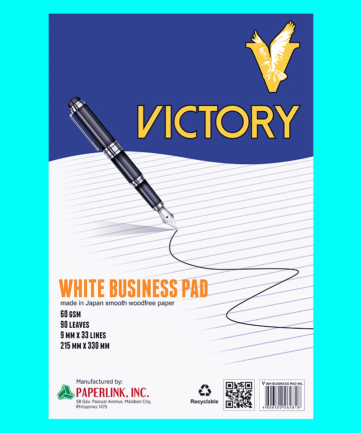 VICTORY White Business Pad 90 Leaves 60gsm - Paper from Japan | Lazada PH