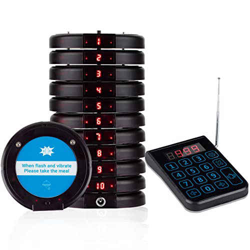 Tera Wireless Restaurant Pager, for Server Staff Long Time Standby ...