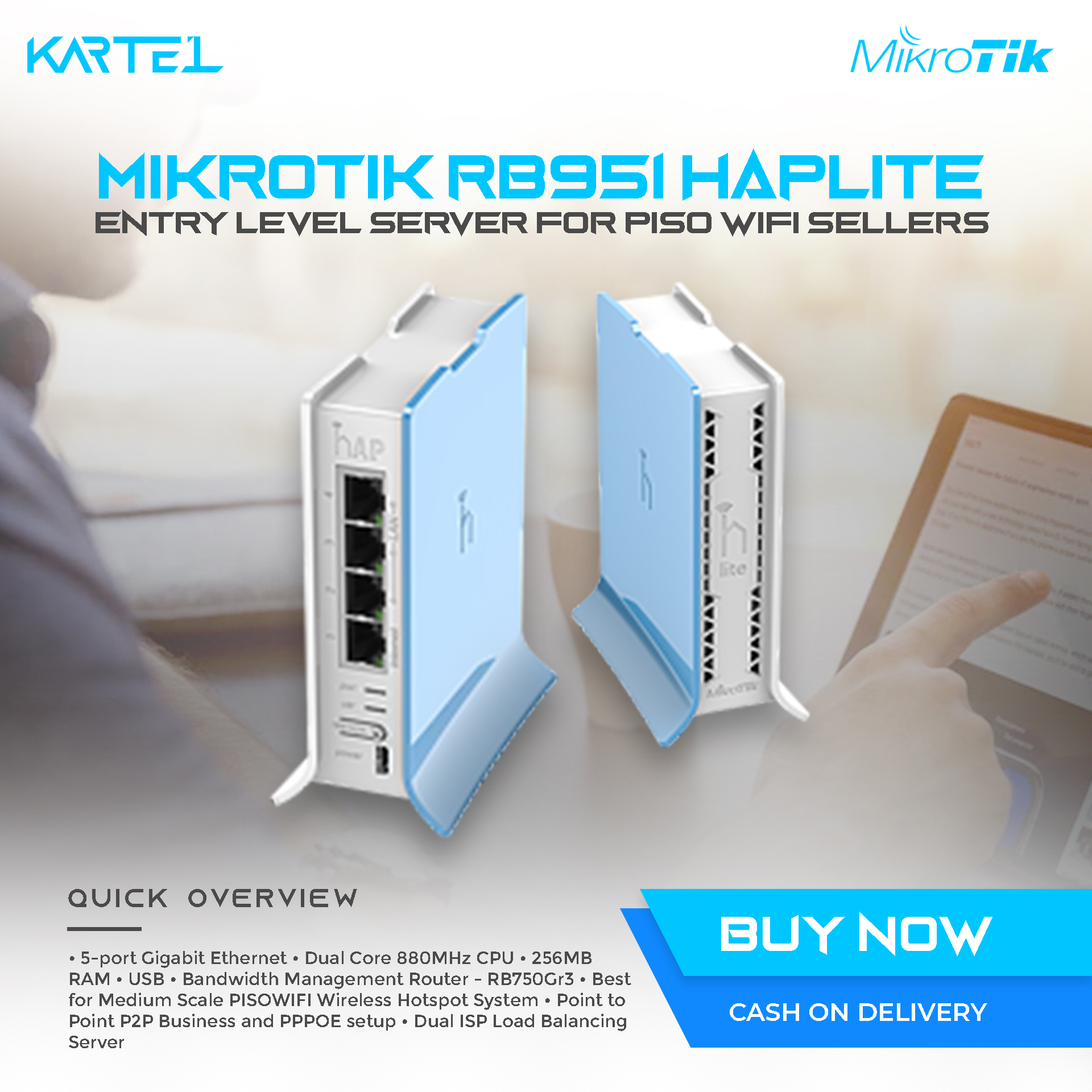 MIKROTIK RB941-2nD-TC HAPLite SOHO Router haplite bandwidth manager AP ...