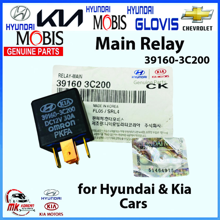 [GENUINE] Main Relay for Hyundai & Kia Cars. 39160-3C200. GENUINE PARTS ...