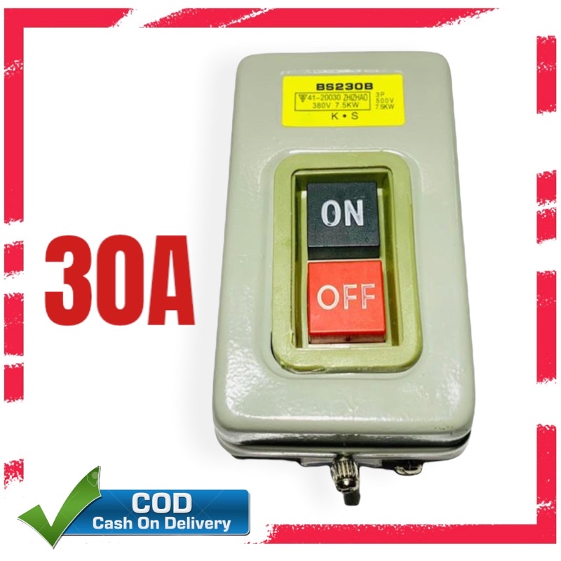 POWER PUSH BUTTON SWITCH 3 Phase 10A | 15A | 30A | Sk Electrical Supply ...