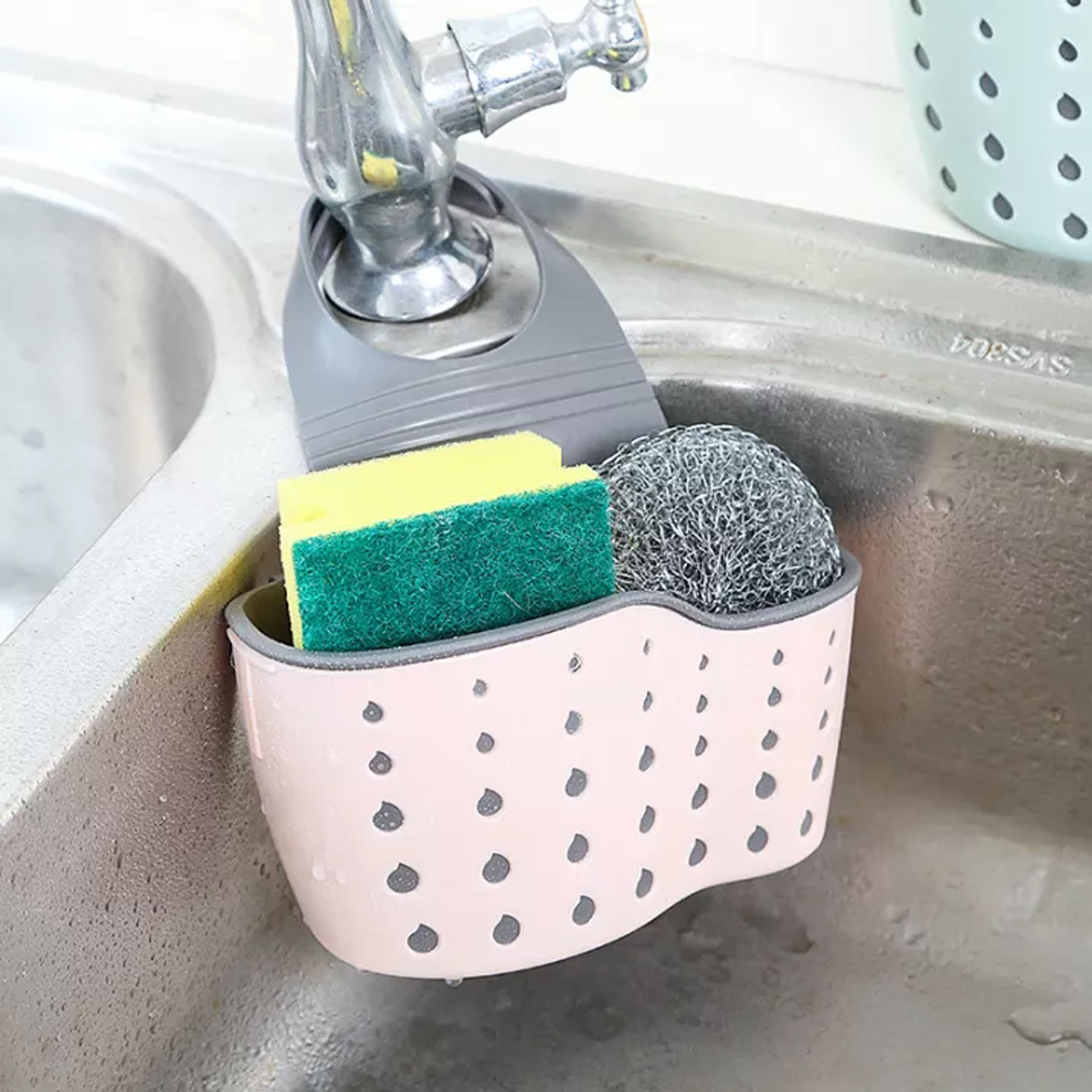 Drain Shelf Hanging Strainer Multifunctional Sink Shelf Sink Storage ...