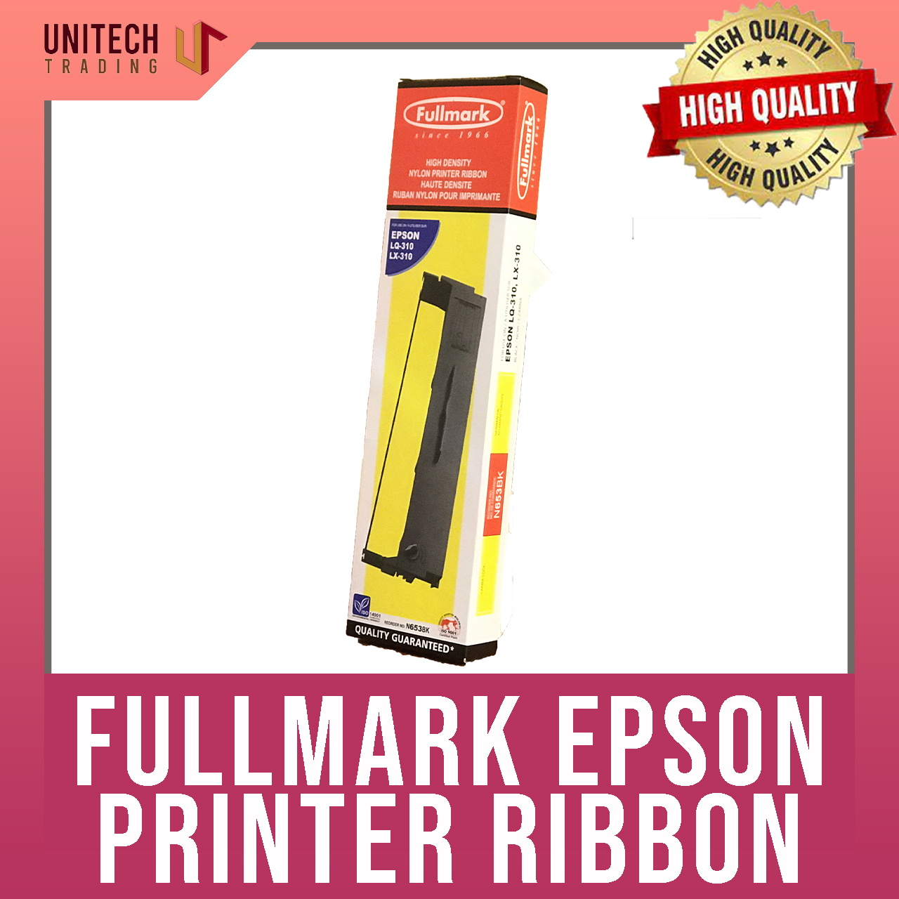 Fullmark Nylon Printer Ribbon N653BK Compatible for Epson LQ-310/LX-310 ...