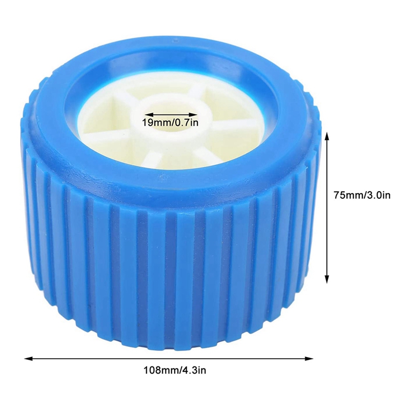 4PCS Boat Trailer Ribbed Wobble Rollers Trailer Roller Boat Ramp ...