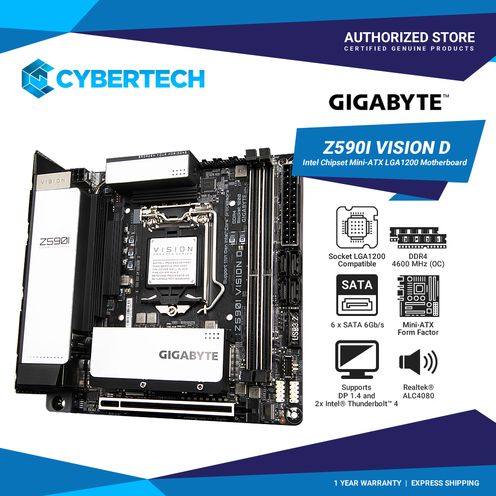 Gigabyte Z590I Vision D WHITE Motherboard | Lazada PH