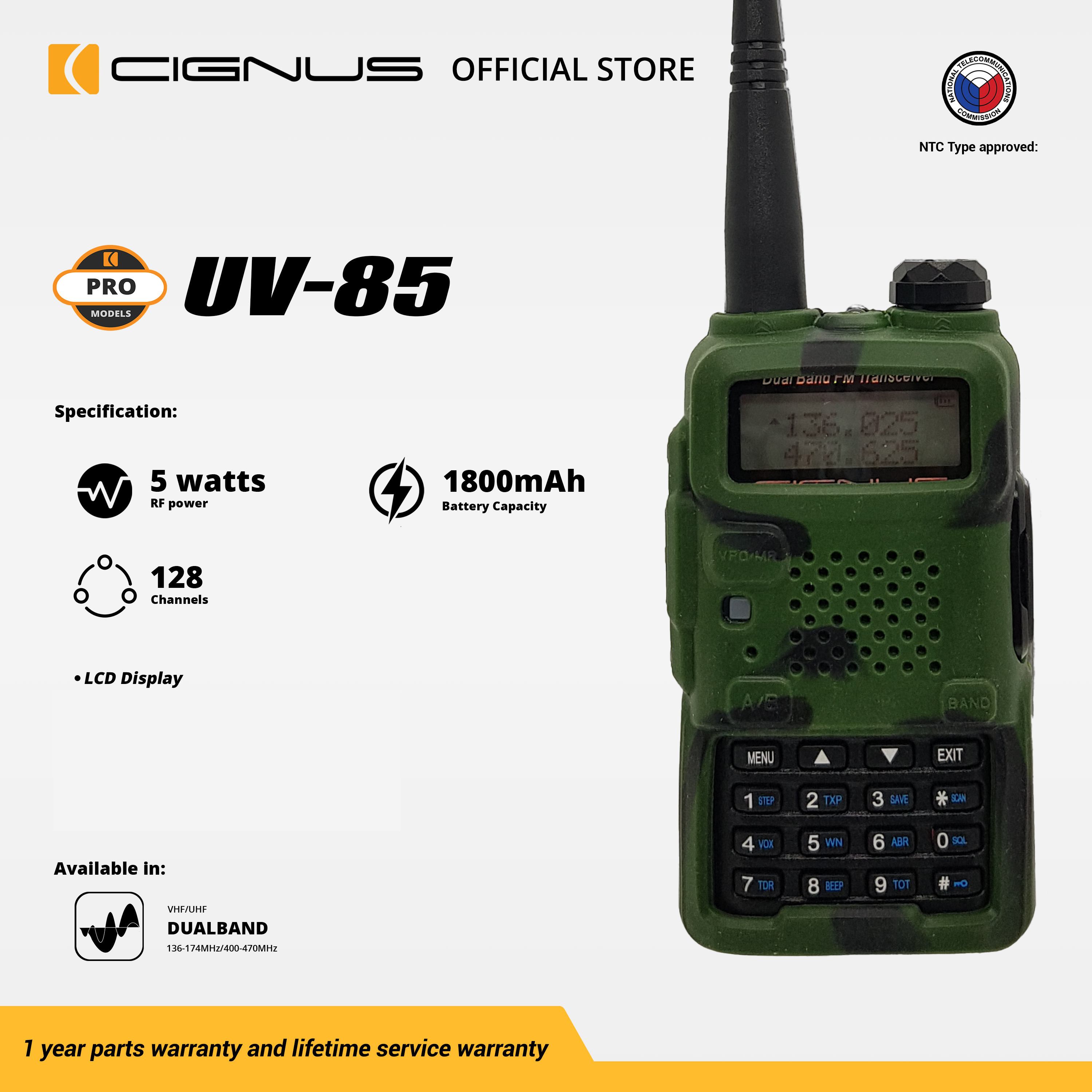 Cignus UV-85 Two Way Radio | Lazada PH