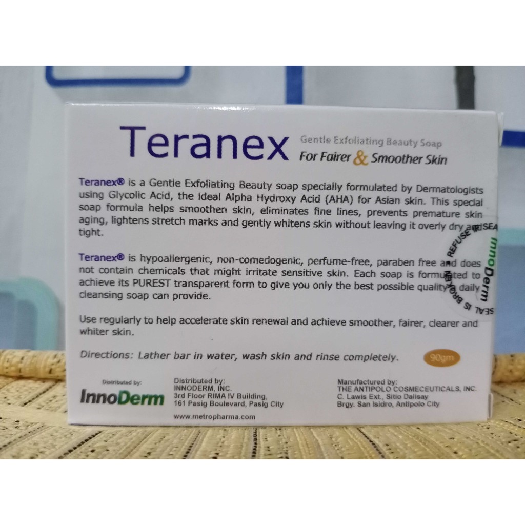 ORIGINAL Teranex Glycolic Acid Soap Whitening Exfoliating Soap ...