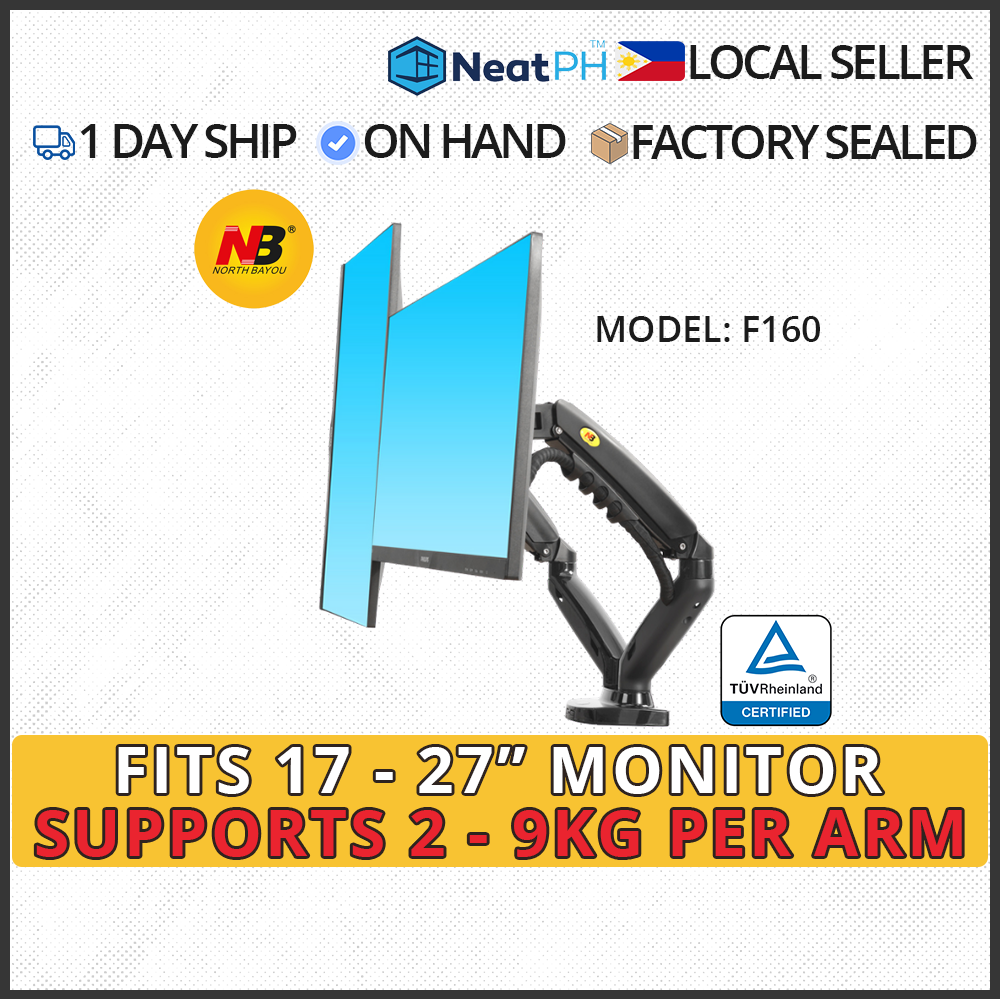 NB North Bayou DUAL Monitor Arm Mount Stand F160 by NeatPH | Lazada PH