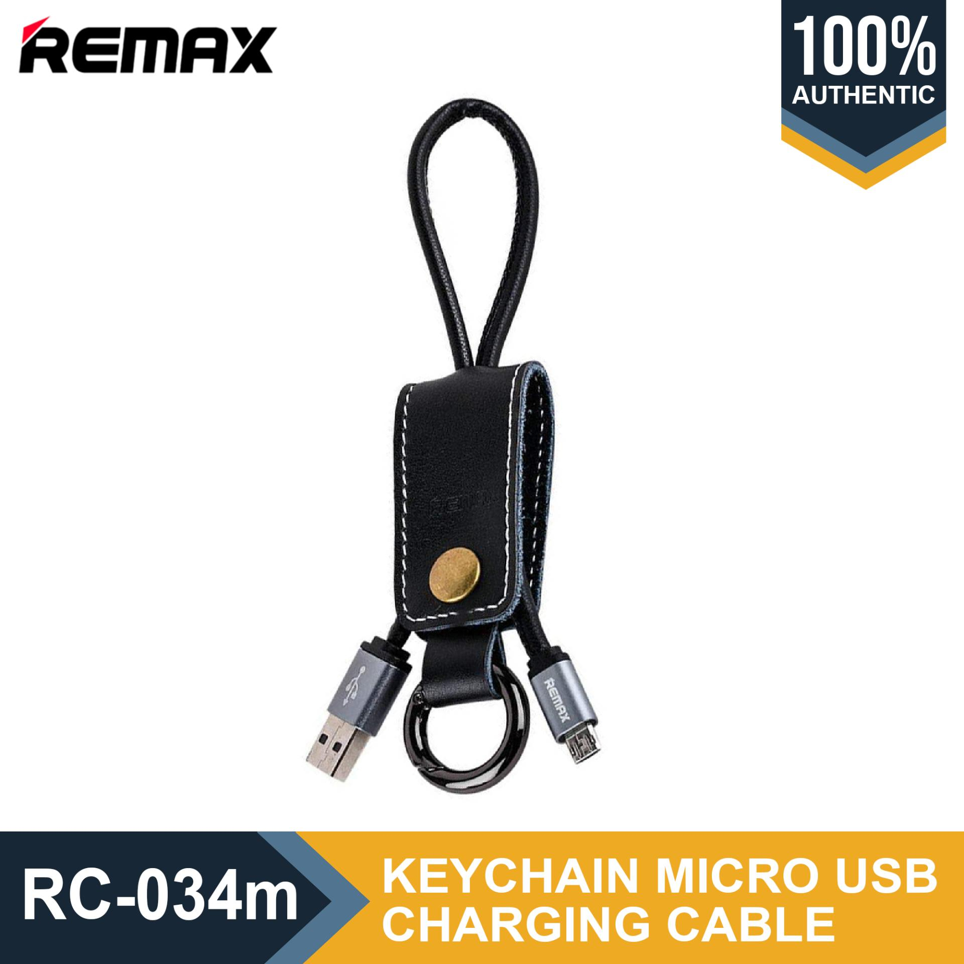 REMAX Western RC-034M Genuine Leather Keychain Fast Charge Cable Micro ...