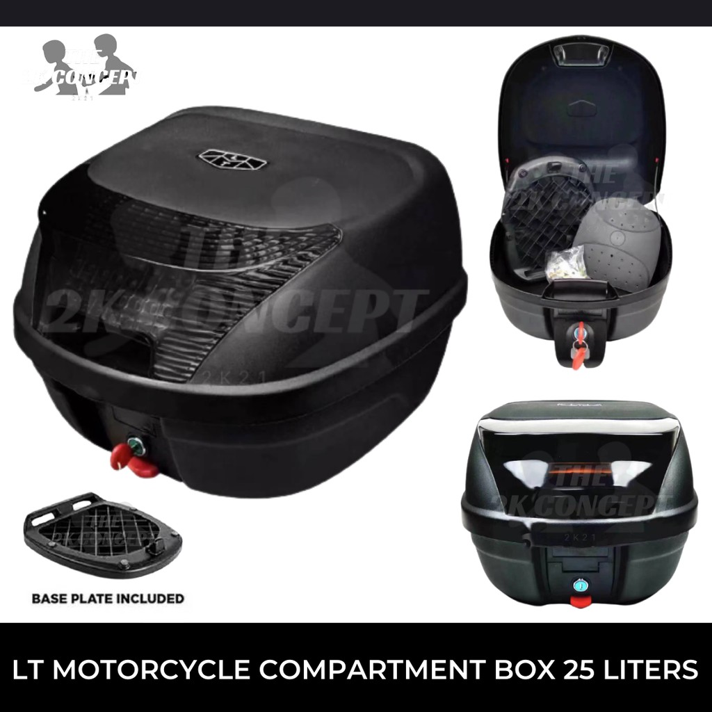 【New】 2k LT Motorcycle Compartment Universal Box 25 Liters | Lazada PH