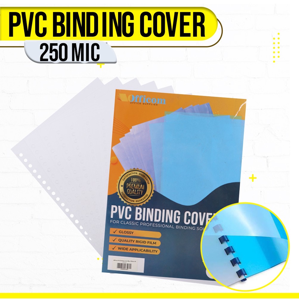 100pcs Binding Cover PVC Clear 200 mic A4 Officom Brand | Lazada PH