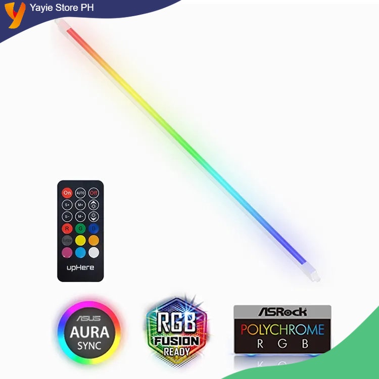 upHere 90cm USB Neon LED Strip Light With RF Remote Controller 5V 3Pin ...