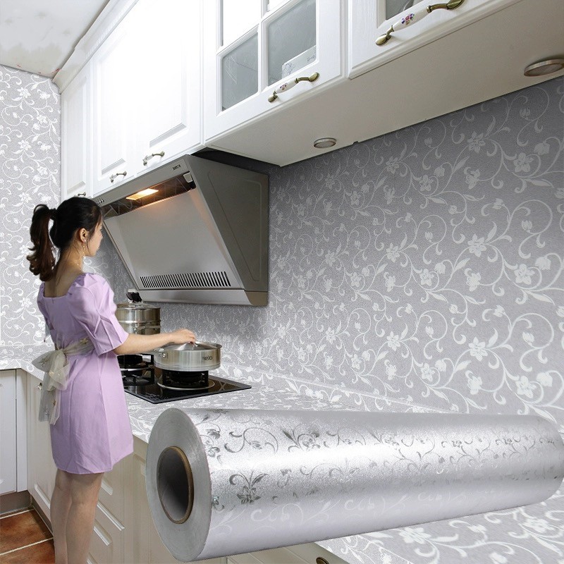 Self-adhesive 5MX45CM high temperature resistant kitchen waterproof and ...