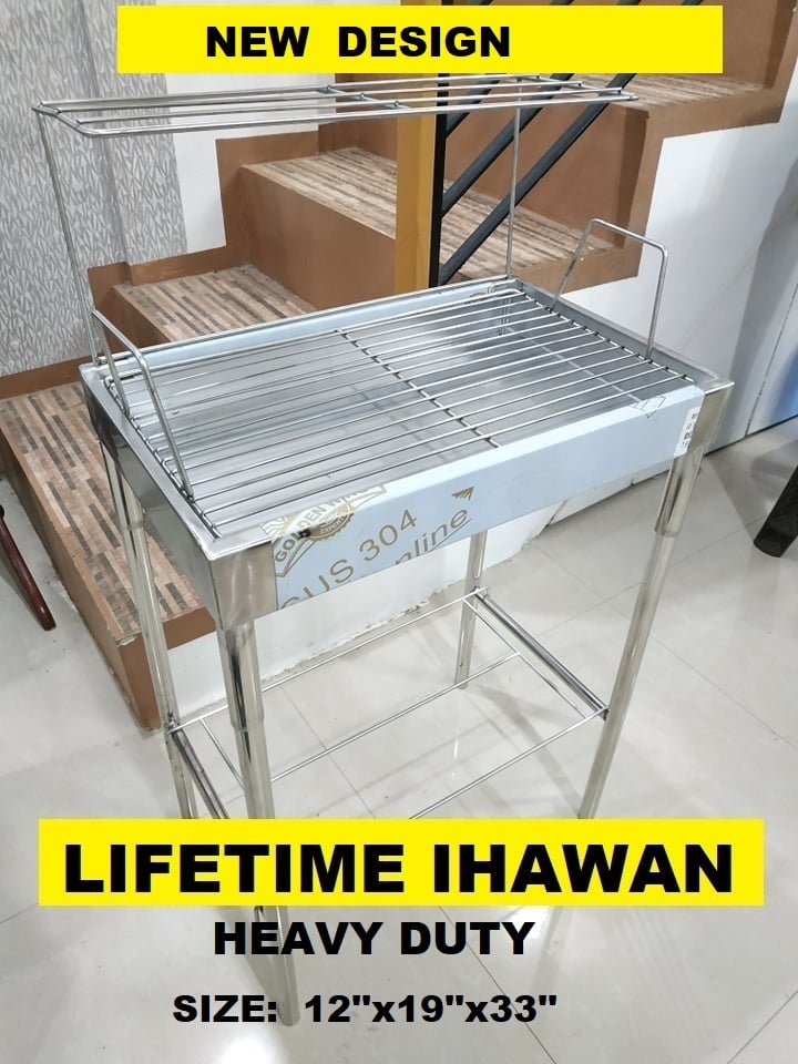 HEAVY DUTY STAINLESS IHAWAN BARBECUE GRILL 304 WITH STAND BARBEQUE COD ...