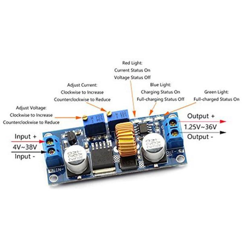 DC-DC Step-down Constant Current Regulator Module 4-38v Input to 1.25-36v Output Adjustable ...