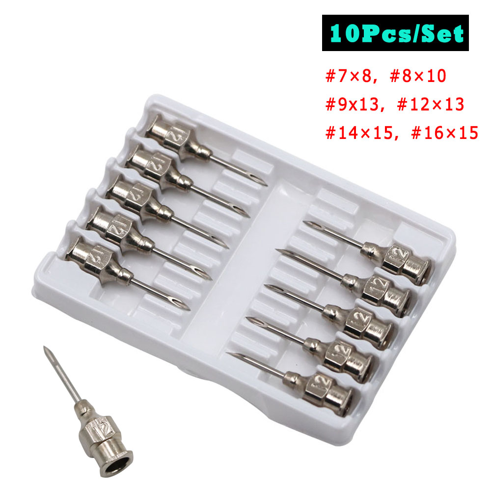 1 Dozen Stainless Steel Veterinary Needles Reusable Syringe Needles for ...