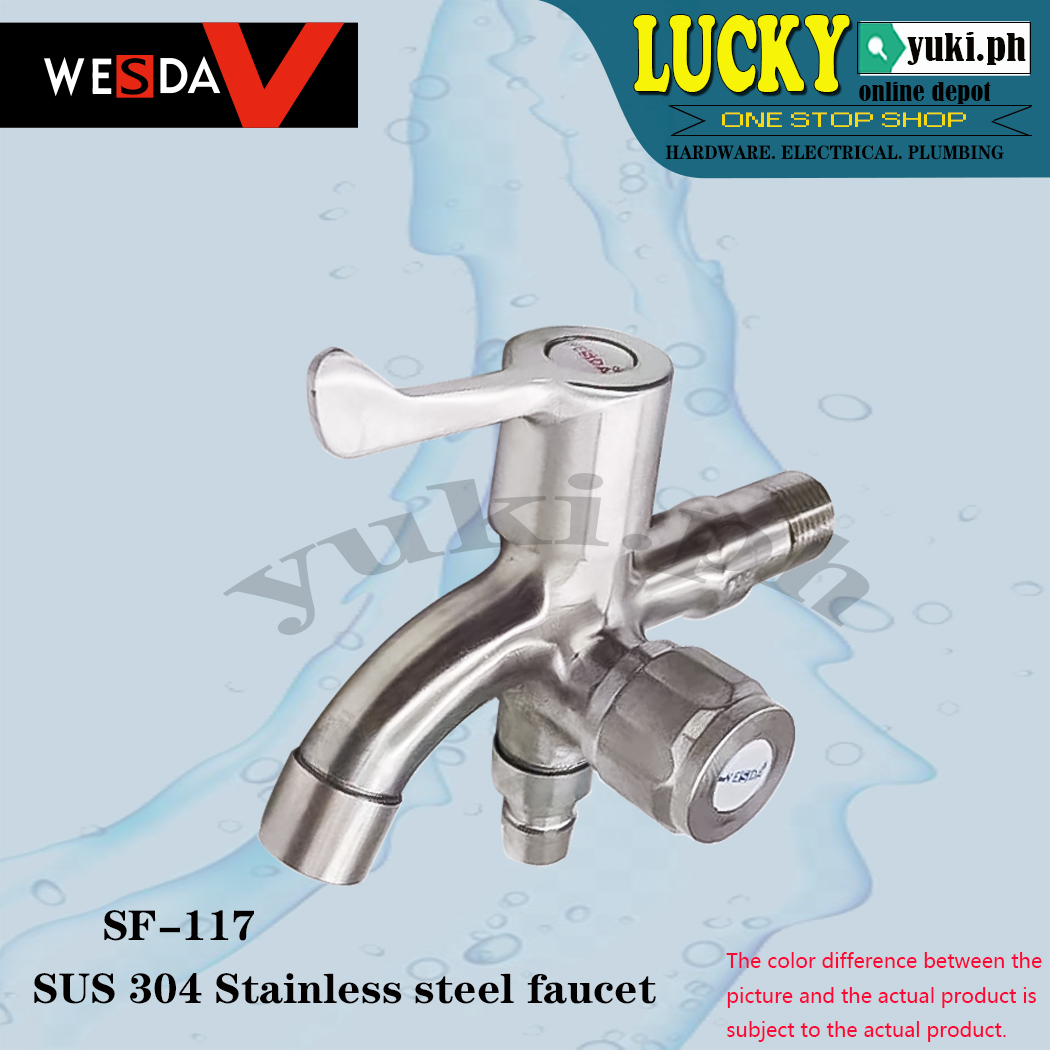 SF117 Wesda 304 stainless steel two-way valve faucet | Lazada PH