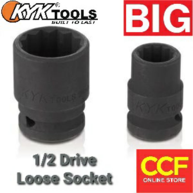 【READY STOCK】 ♧Kyk Impact Drive Socket Wrench 20mm to 31mm 12 Drive ...