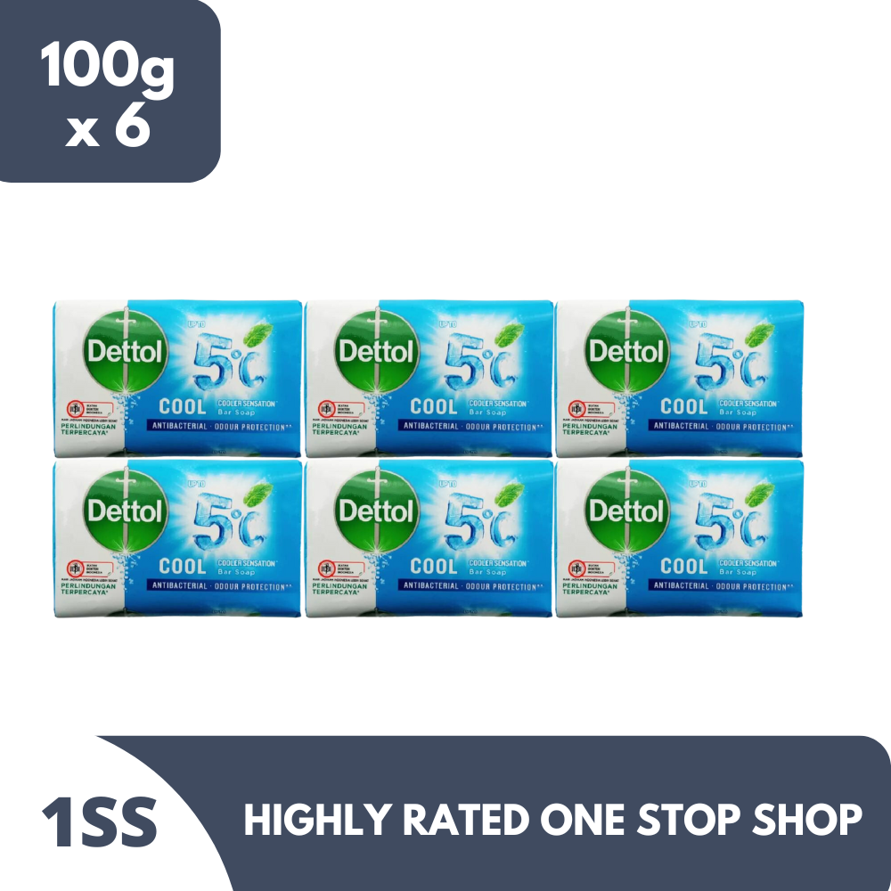Dettol Cool Bar Soap 100g x 6 | Lazada PH
