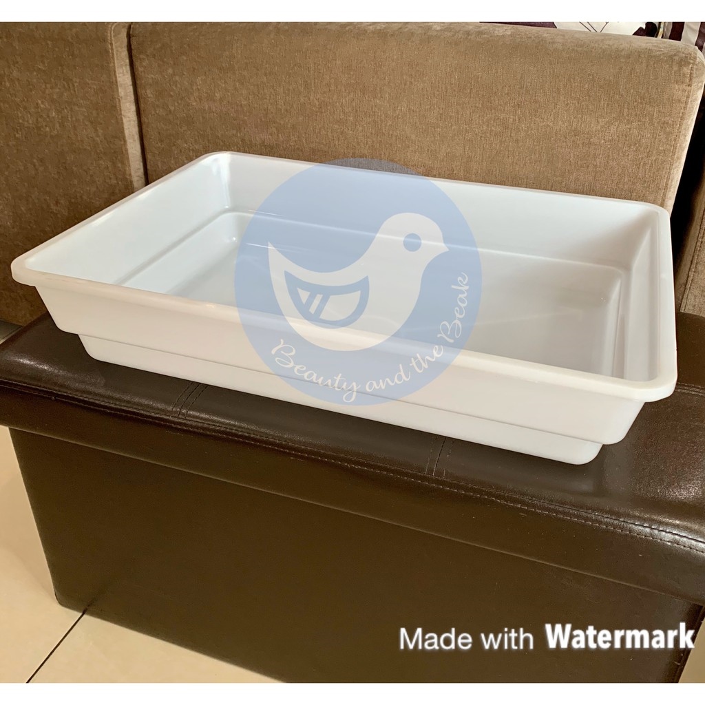 Pigeon Bath Tub Plastic High Quality 60 x 42 x 12cm White and Blue ON ...
