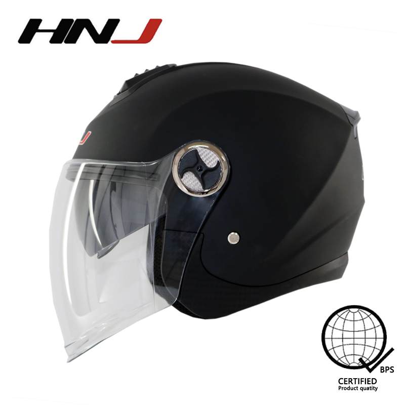 HNJ 856 Half Face Motorcycle Helmet Dual Visor ICC Helmets for men and ...