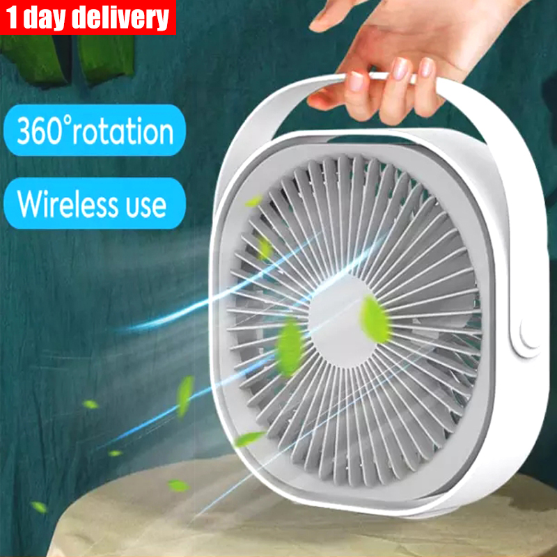 2022 New Fan Rechargeable Fan Wireless Portable Fan 8-inch Silent Mini ...