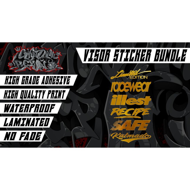 Motorcycle Visor Gold Chrome Sticker Bundle 01 | Lazada PH