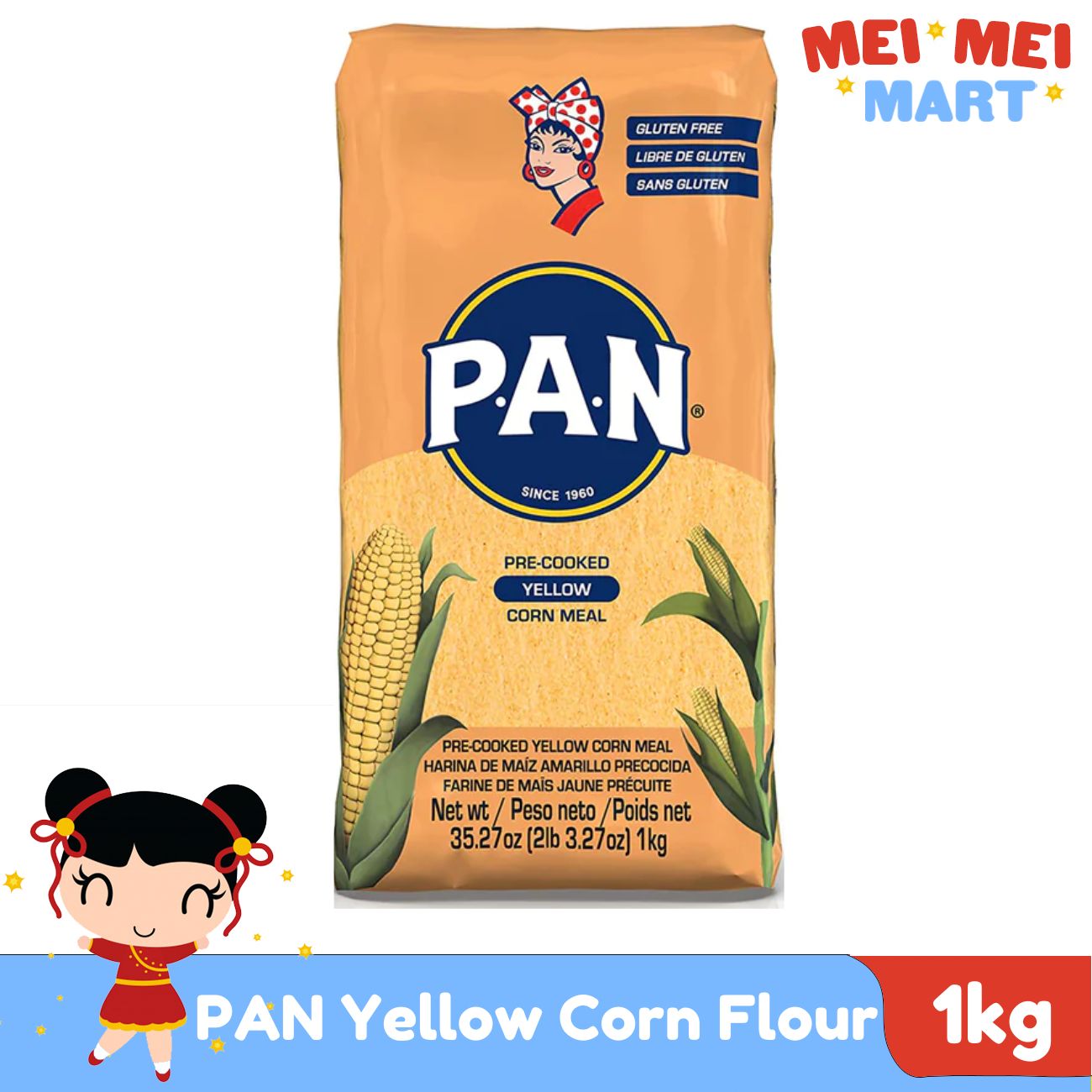 Pan Yellow Corn Flour Corn Meal 1kg Gluten Free | Lazada PH