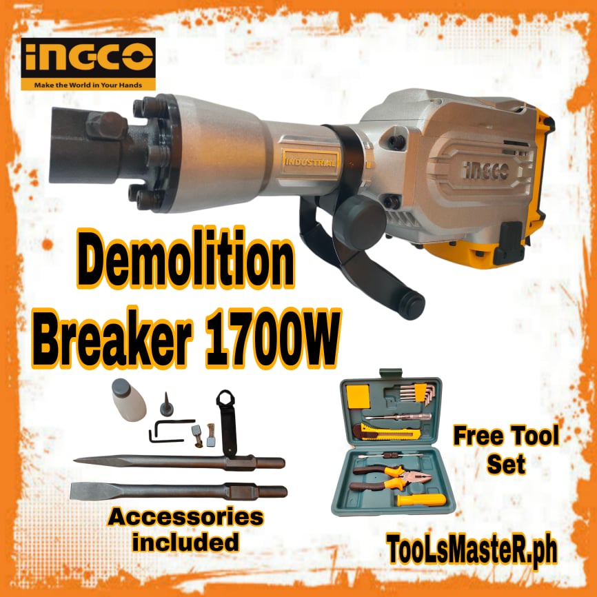 INGCO Demolition Breaker 1700W PDB17008 with Free Tool Set | Lazada PH