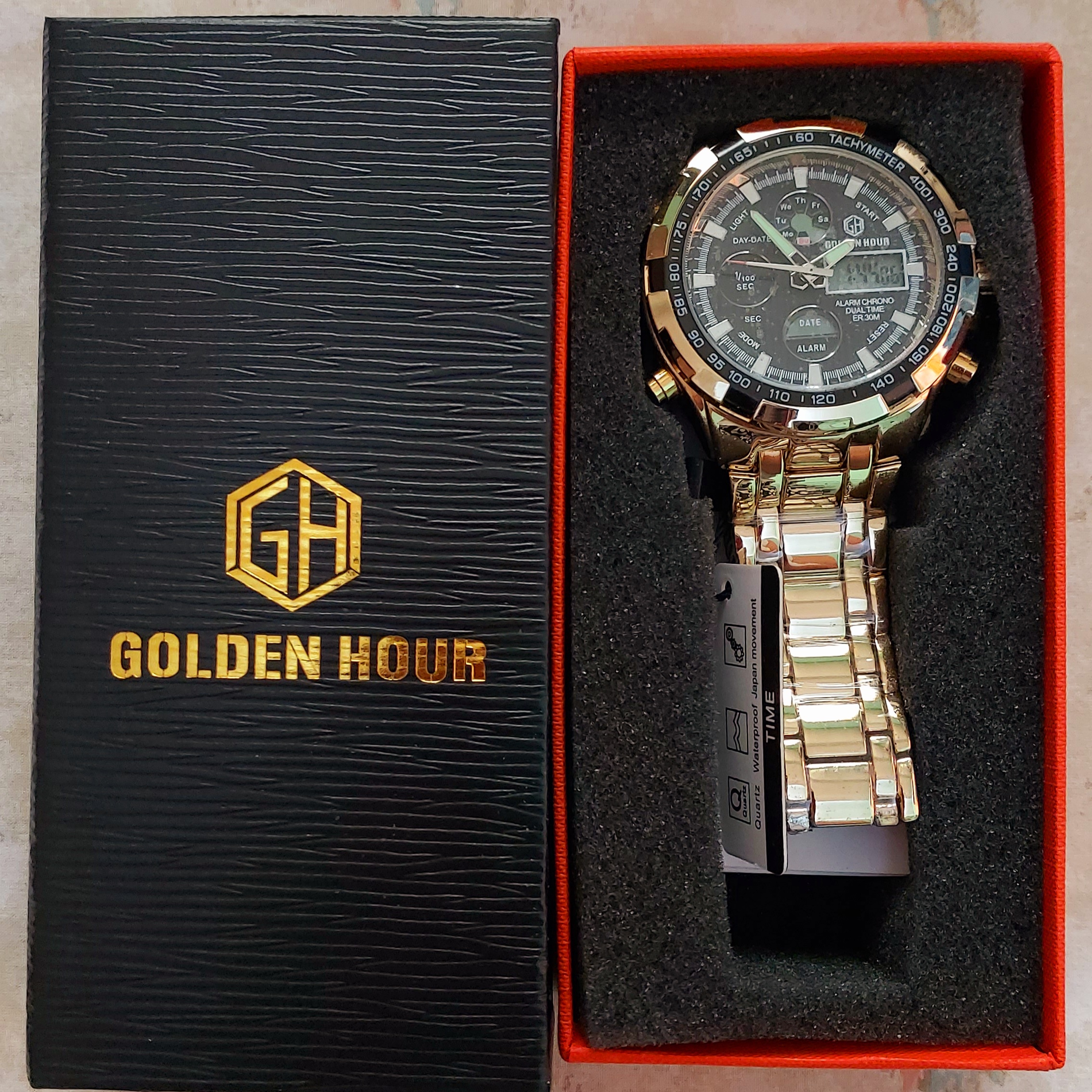 Original Watch for Men GOLDEN HOUR GOLD Water Resistant Top Luxury ...