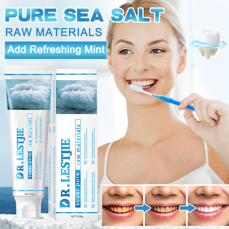 Sea Salt Toothpaste To whiten Teeth & Prevent Cavities with Calcium ...