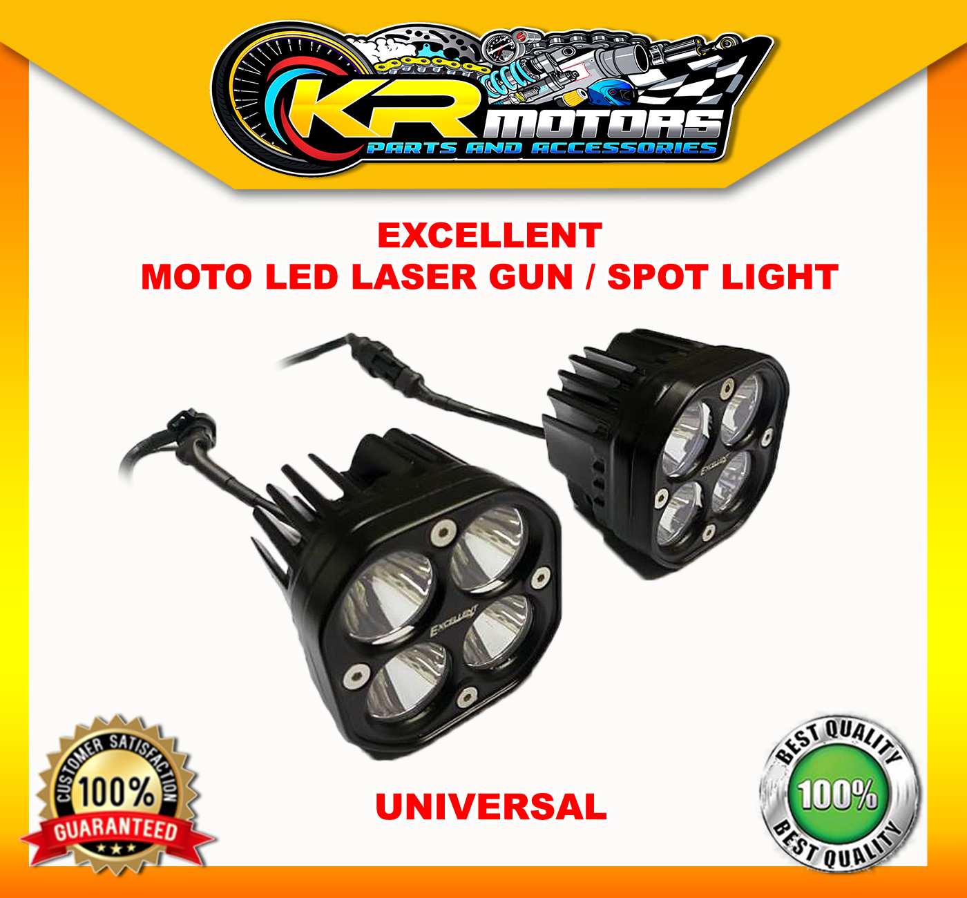 SENLO 4 LED Laser Gun / Spot Light for External Lighting - 40W Lighting ...