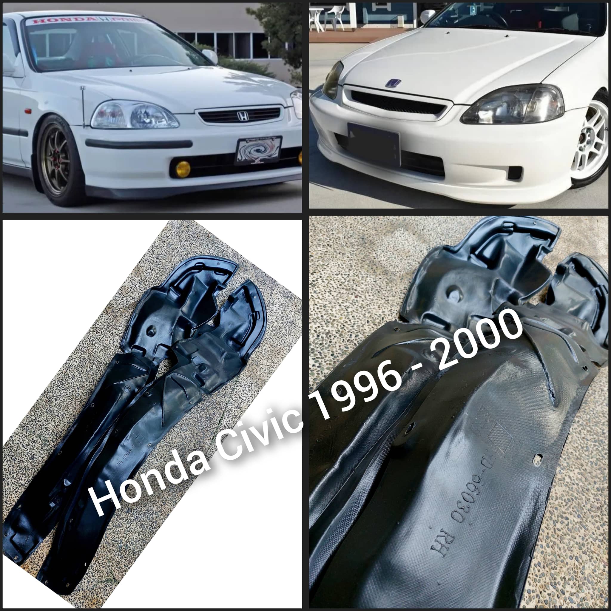 Fender Liner for Honda Civic EK SIR Body Bigote 1996 to 2000 Model ...