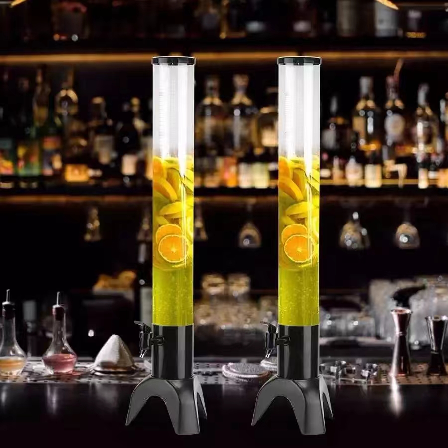MH 3L Draft Beer Tower Beverage Dispenser Beer Tap Removable Ice Tube ...