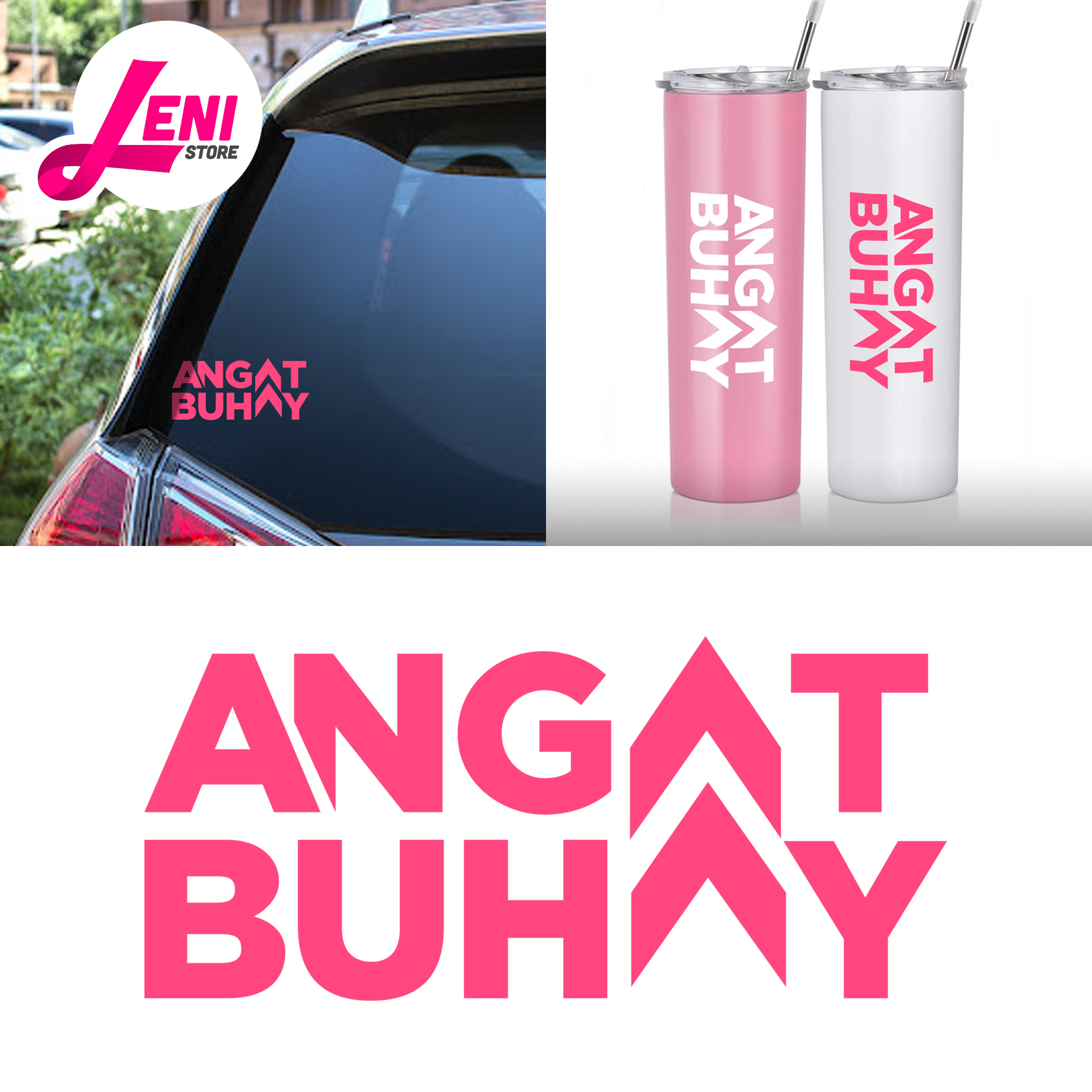 Leni Angat Buhay WATERPROOF STICKER decal Robredo for tumbler flask ...