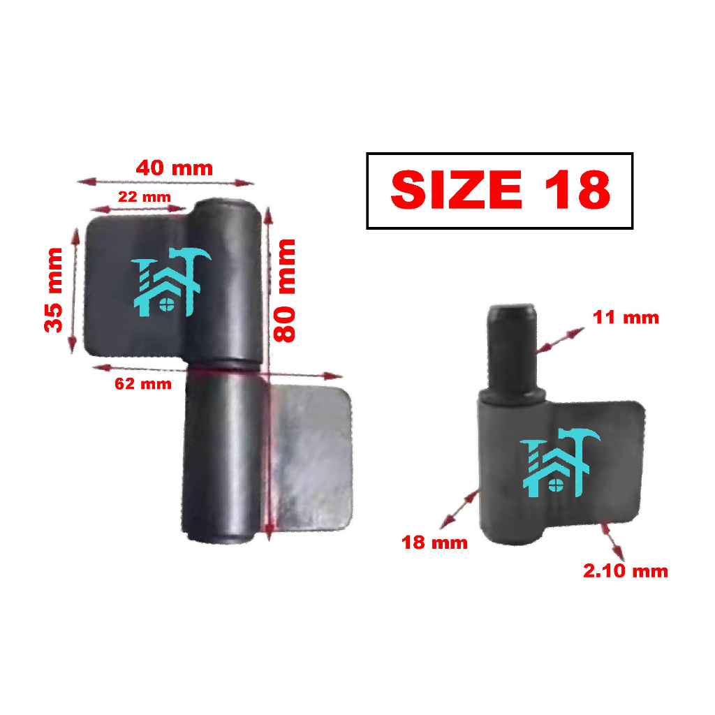 CYLINDRICAL HINGES GATE HINGES BISARGRA FLANGE HINGES (SOLD PER PIECE ...