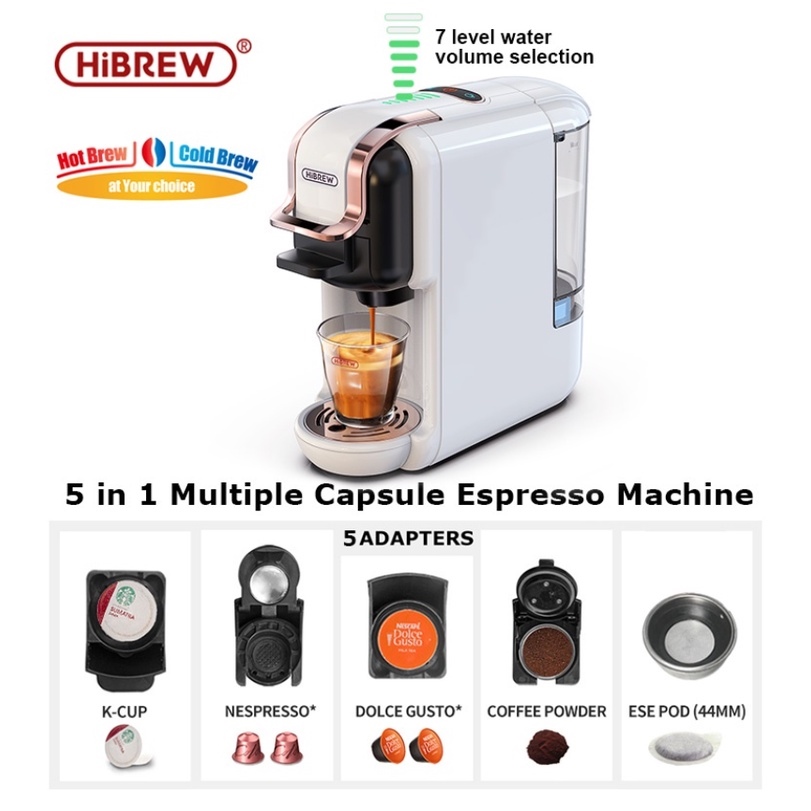 HiBREW 5 in 1 Multiple Capsule Expresso Machine for Nestle Dolce Gusto ...